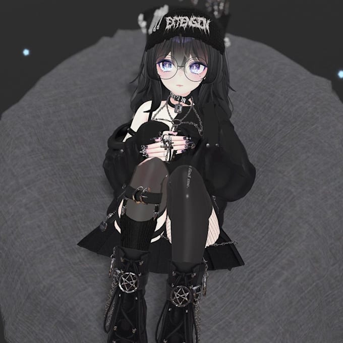 Model custom vrchat avatar 3d anime modeling vr avatar unity 3d vtuber ...