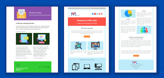 Create fully responsive professional html email template by ...