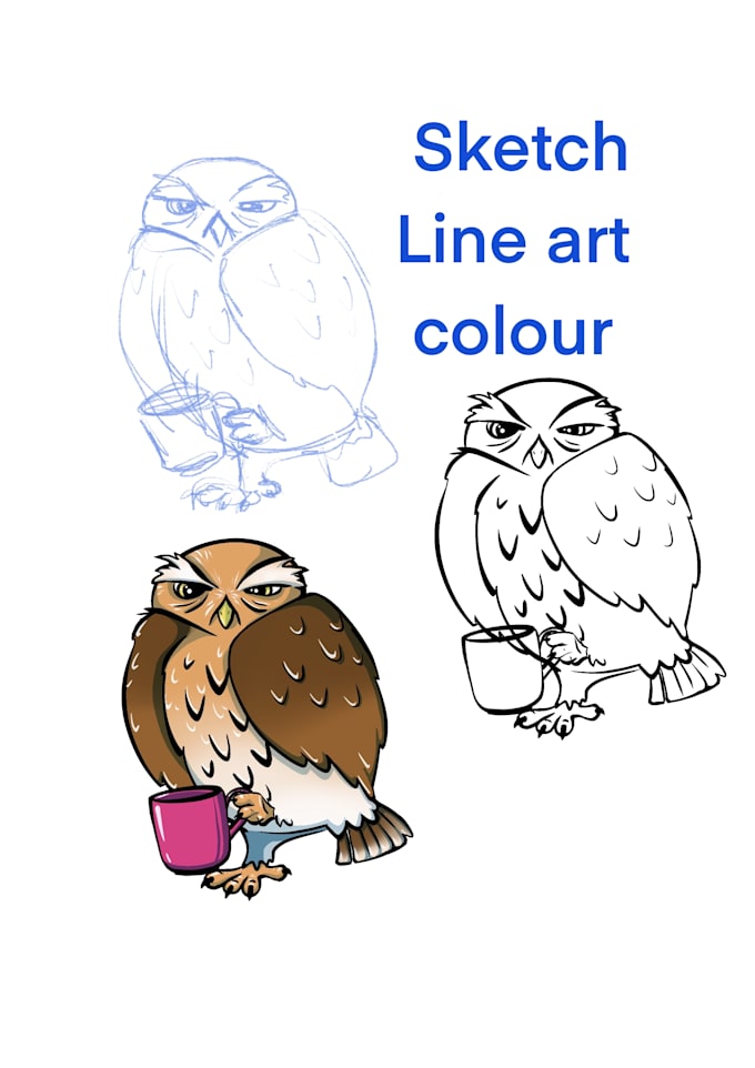 Draw an expressive animal cartoon character by Monikathora | Fiverr