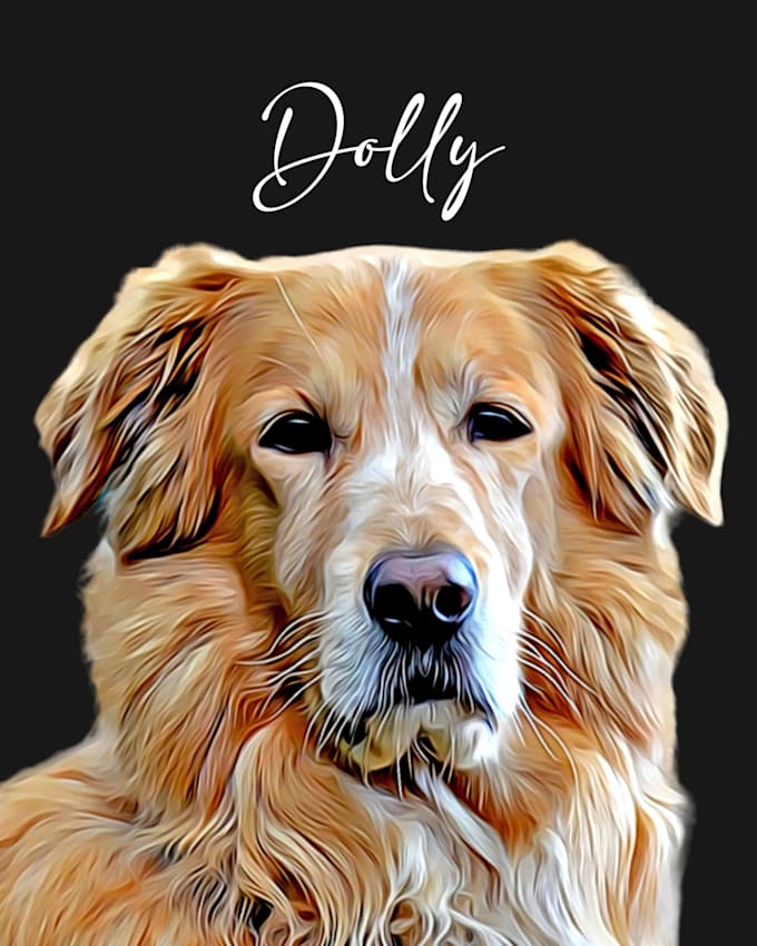 Do a customized portraits of beloved pet illustrations beautifully made ...
