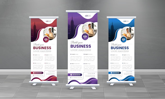Design roll up banner, backdrop, signage by Mmaruf07 | Fiverr