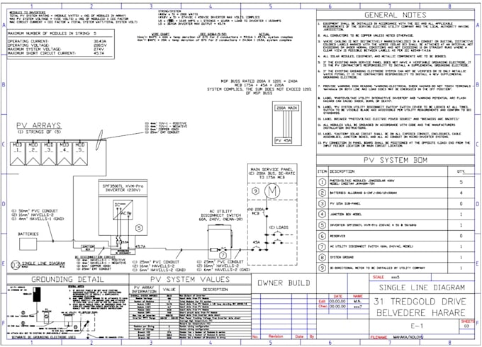 Create solar designs and electrical plans by Emyouesay | Fiverr