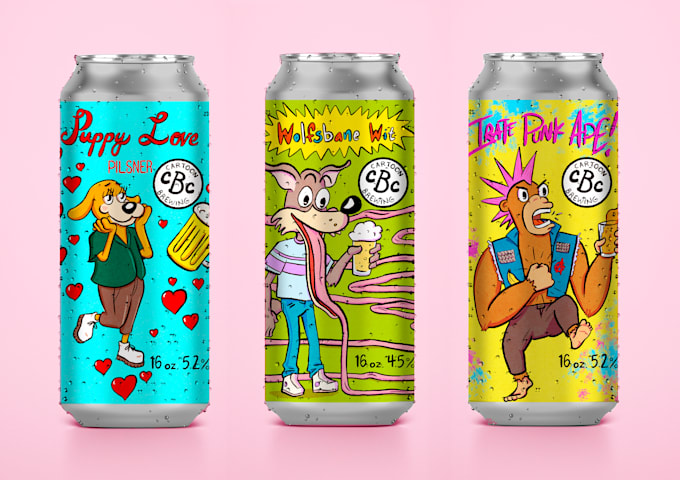 Illustrate a beautiful beer can for you by Jakebarkerart | Fiverr