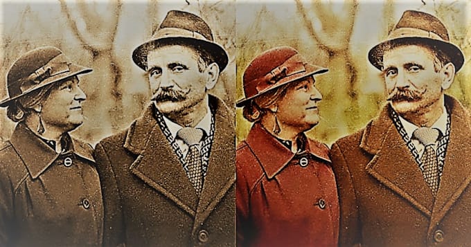 Colorize black and white your old photo fixing colorless manually by ...