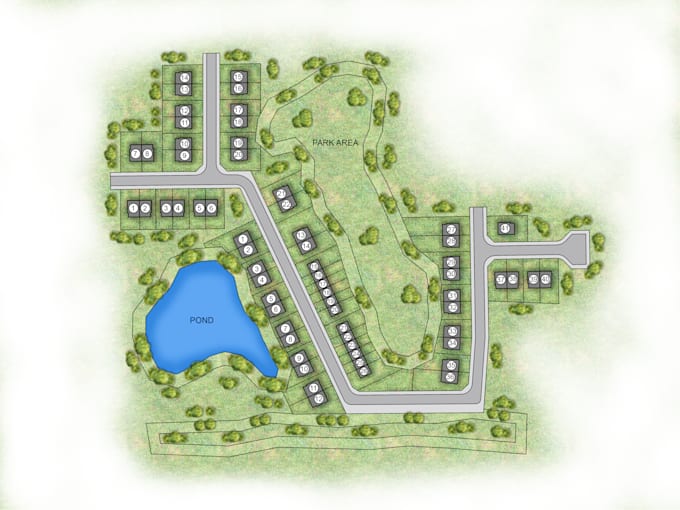 Render site plan, plat map, campground, residential map by Archi8t | Fiverr