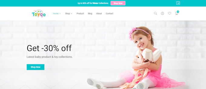 Design toy shopify store kids toy store toy store website by Officialalii | Fiverr
