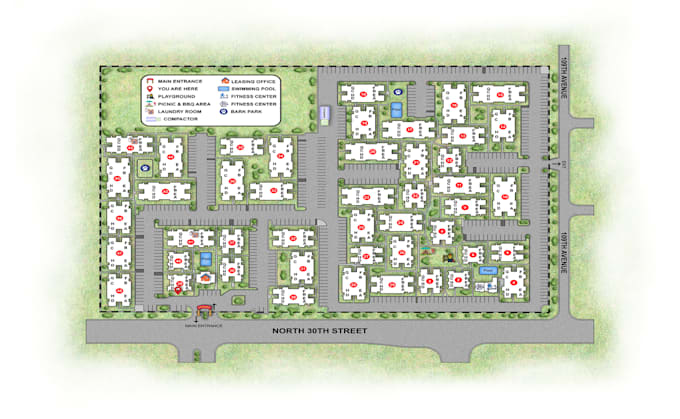 Render site plan, plat map, residential map, campground by Rudradipraj ...