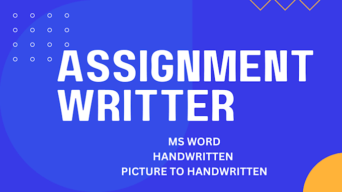 Do assignments jobs ms word , handwritten , pdf , excel by Usama2026 ...