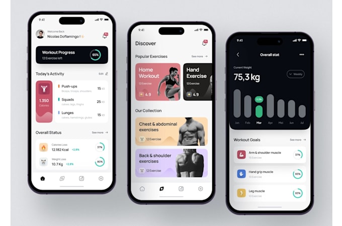 Website ui ux web ui landing page design app ui design figma by Favour ...