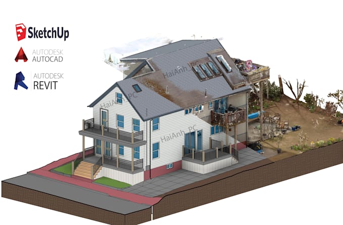 Convert point cloud data to 2d, 3d model by Haianh_pc | Fiverr