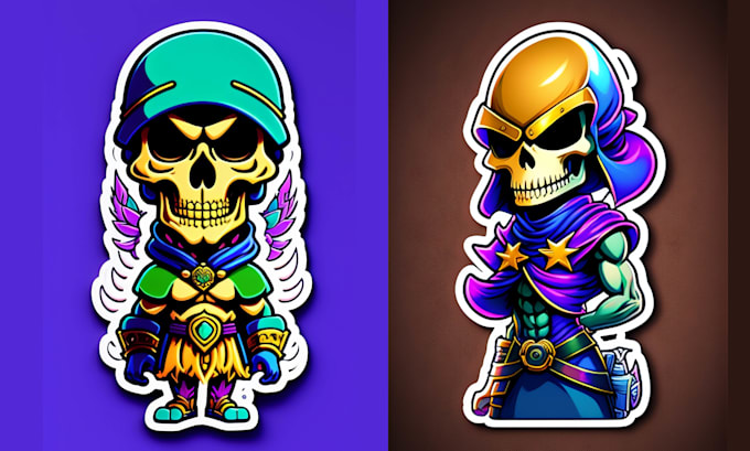 Design cute stickers, emoji, clip art, vector art illustration cartoon ...