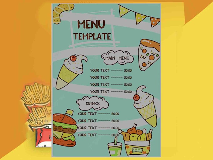 The menu at your business look a cartoon by Sam_cheap | Fiverr