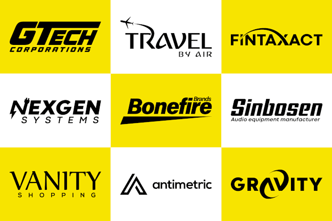 Design 2 minimalist lettermark wordmark text based typography font ...