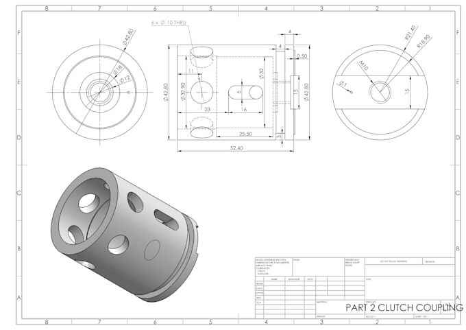Make technical drawing sheet of 2d and 3d model in solidworks by Jds ...