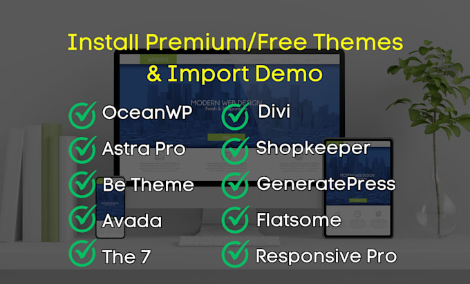 Install Wordpress Demo Import Do Customization Setup Theme And