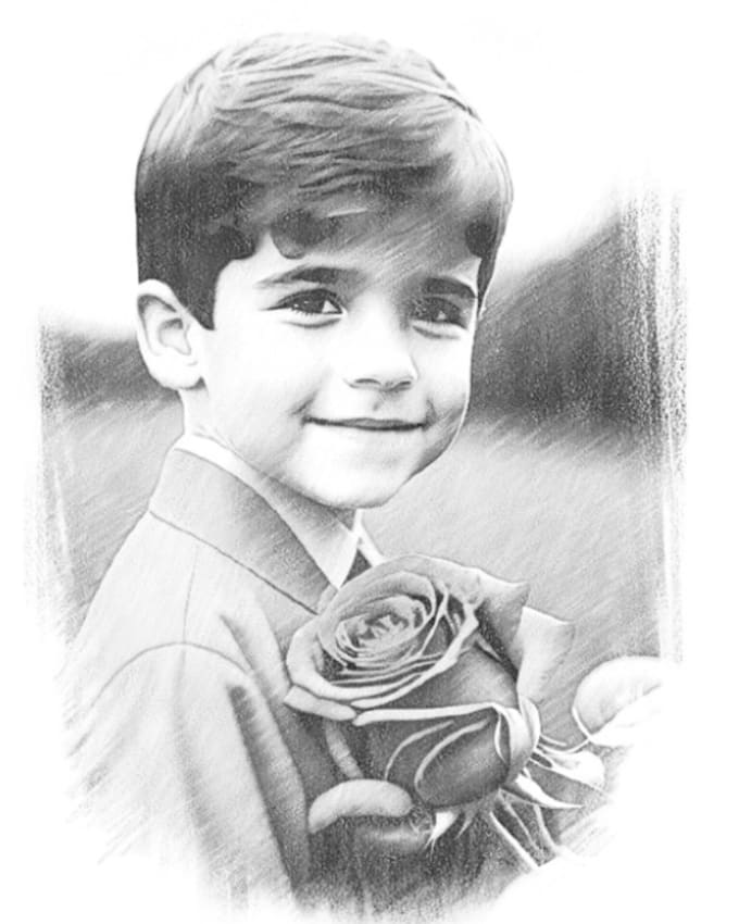 Draw amazing realistic pencil drawing from a photo by Roylarka | Fiverr