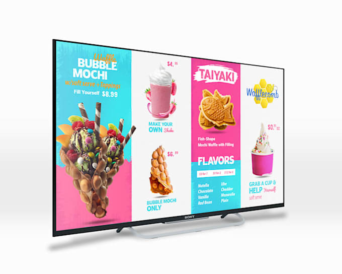 Create a digital menu tv screen design for your restaurant by ...