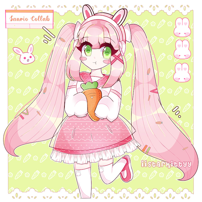 Draw character reference sheet for your oc, vtuber or persona by ...