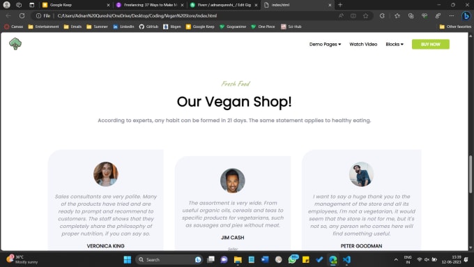 Create Responsive Html Css Javascript Pages For Frontend By Adnanqureshi Fiverr