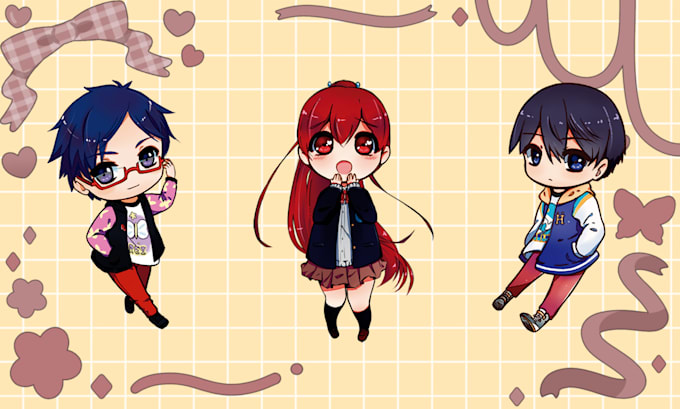 Make the most adorable chibis for you by Hattako | Fiverr