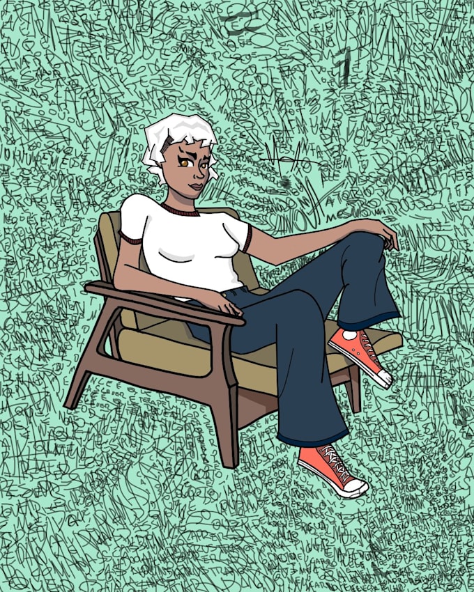 Draw a digital art or illustration for your merch in my style by ...