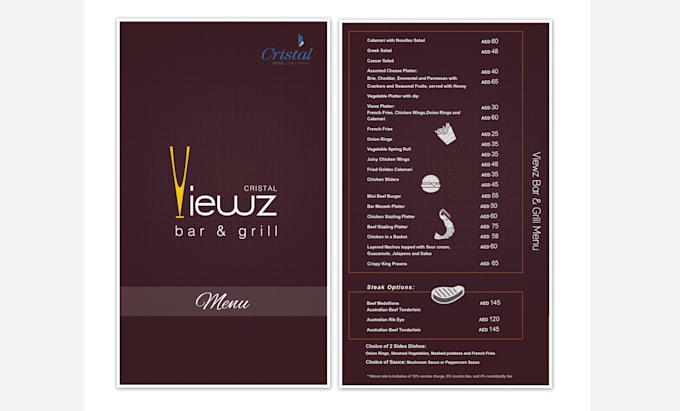 Do modern restaurant menu design just in 24hours by Zionbd | Fiverr
