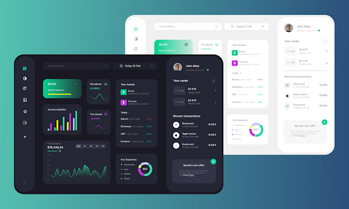 Design a sleek and professional dashboard for your business by ...