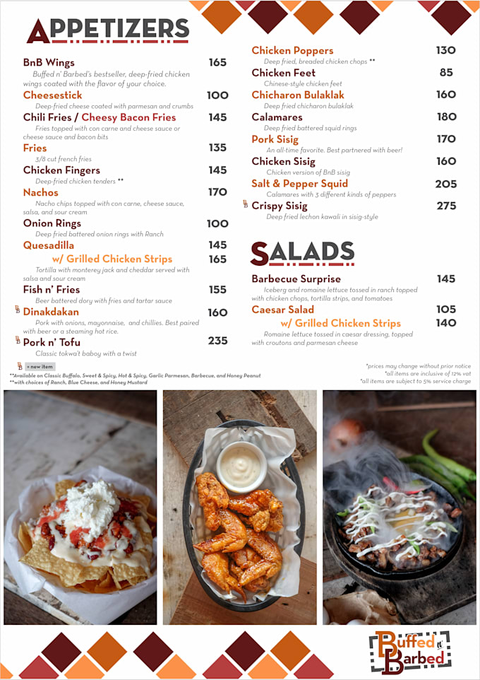 Design a unique and modern restaurant or cafe menu for you by ...