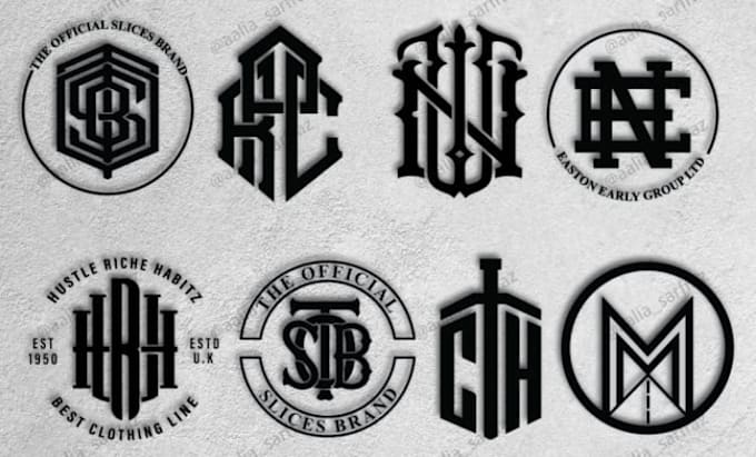 Do modern minimalist monogram logo design by Jawaddesigner12 | Fiverr