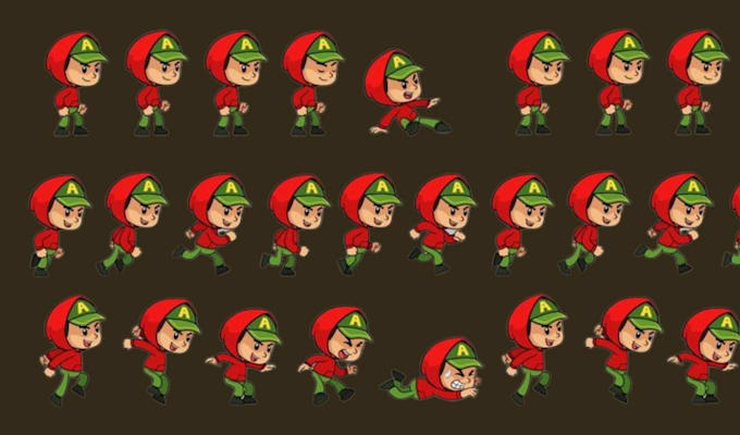 Make 2d sprite sheet for your animation, character design, pixel art ...