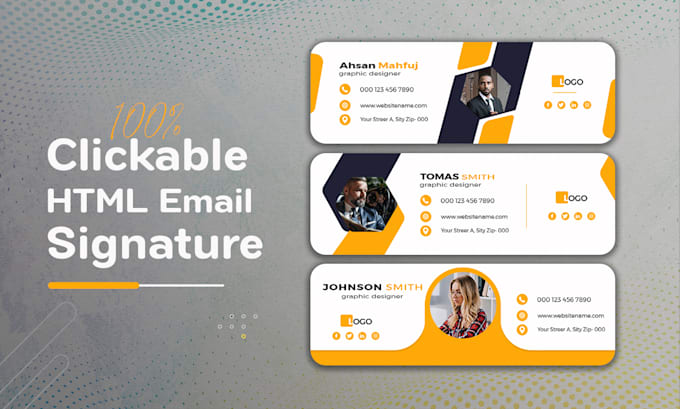 Do custom html email signature and web banner design by Rakib760 | Fiverr