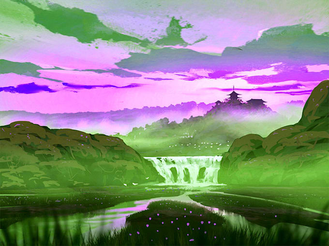 Draw anime background, visual novel, game art, 2d art by Kunikoasan ...