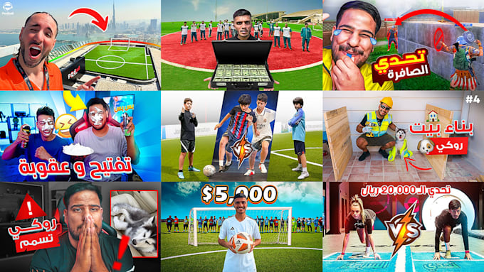 Design incredible youtube thumbnails for you by Elkassab | Fiverr