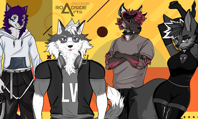 Design your custom oc model furry fursona style character design art by ...