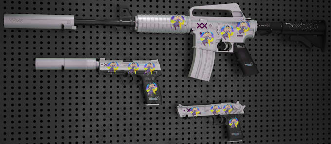 Create a 3d render of your counter strike skin by Xcalib_r | Fiverr