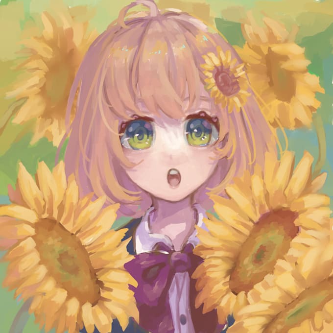 Draw portraits in anime style and semi realistic style by Bleuwy | Fiverr