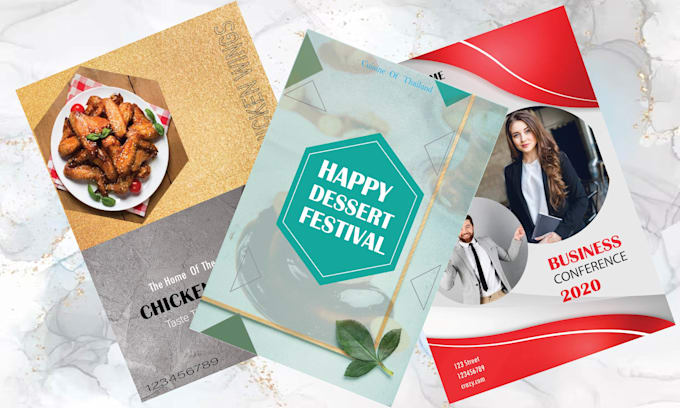 Create a professional flyer design in few hours by Ambarasif825 | Fiverr