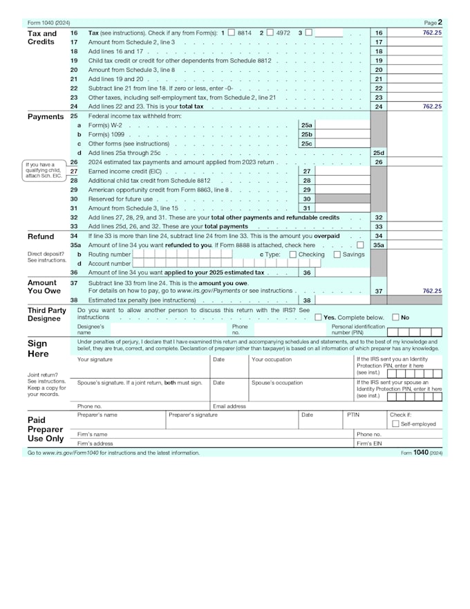 Fill form 1040, 1040nr 1065 and 1120 usa tax return by Asif_tax | Fiverr