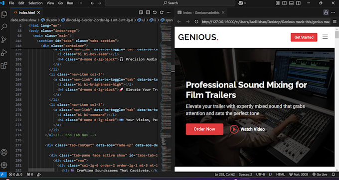 Build responsive, static website or html,css landing page portfolio ...