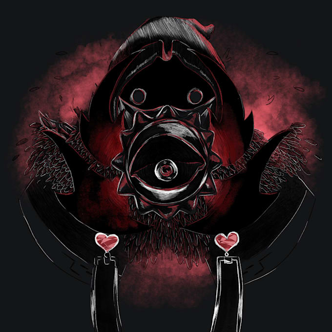 Illustrate spooky line art by Nueu_wierd | Fiverr