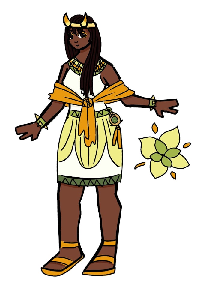 Draw a colored character design concept art by Nintae_nymph | Fiverr