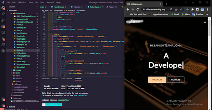 Code in reactjs and make a fully functional website by Shisama_1 | Fiverr