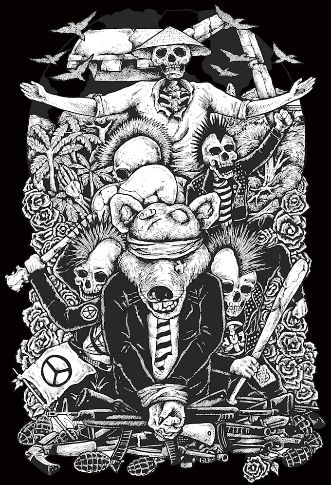 Create punk rock design for your band merchandise by Slezz99 | Fiverr