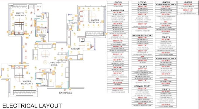 Do furniture, elevations, electrical, plumbing layouts by Nramekar | Fiverr