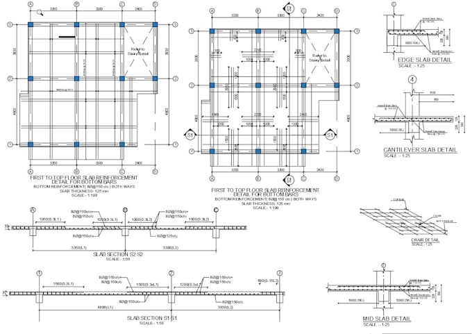 Provide 2d structure drawing for civil engineering projects by ...