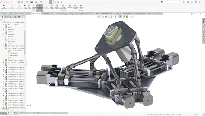 Design your cnc machine with solidworks by Mahmoudkefi | Fiverr