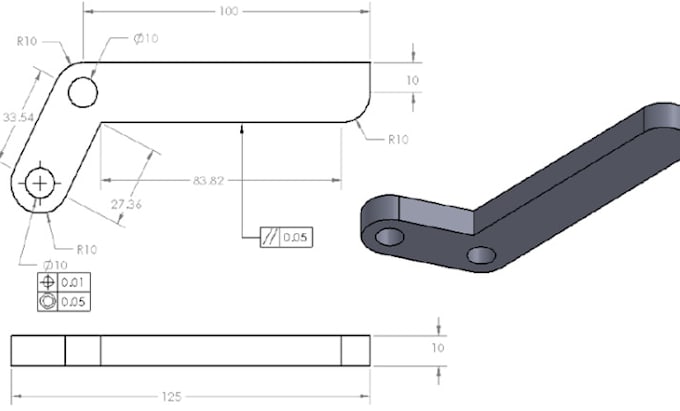 Make professional 2d technical drawings, machinery, assembly ...