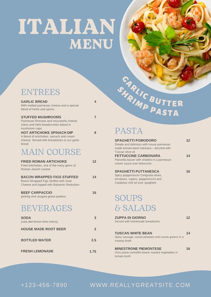 Do modern restaurant menu design by Designfusionco | Fiverr