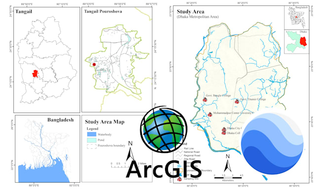 Design gis maps, digitize and analyze gis data using arcgis by Kausarhossein | Fiverr