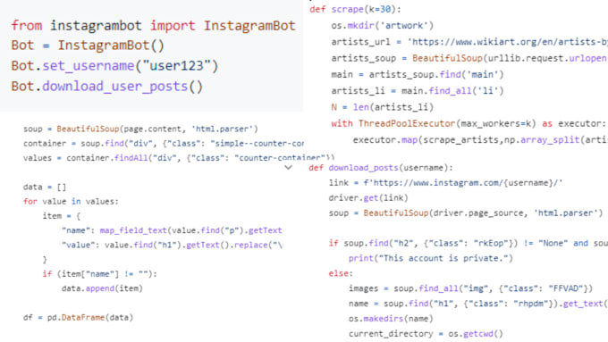 Develop custom python bots and web scraping scripts by Yarahal | Fiverr Develop custom python bots and web scraping scripts by Yarahal | Fiverr